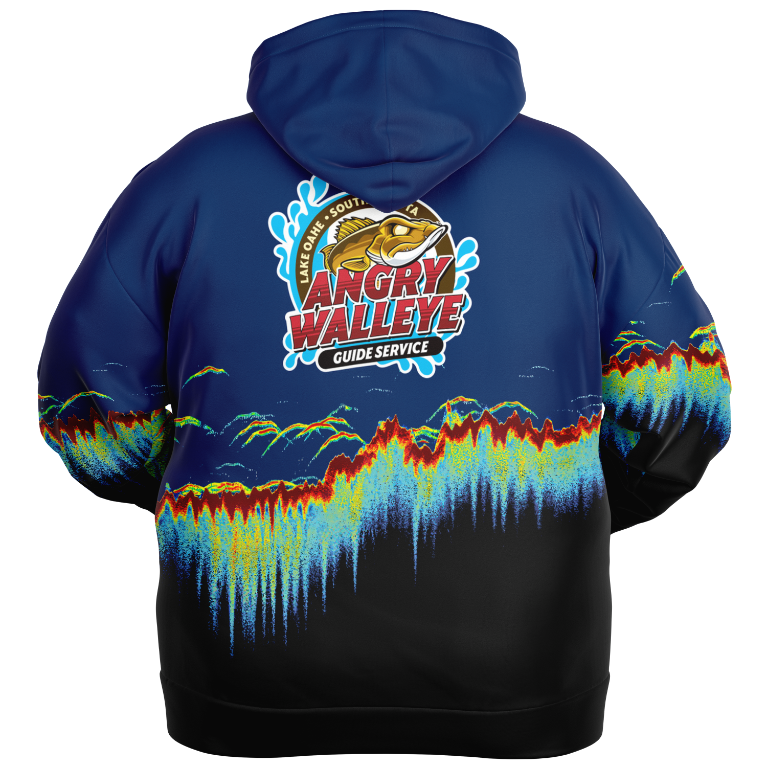 Angry Walleye - Sonar Scan Plus-size Hoodie – UPB4DAWN